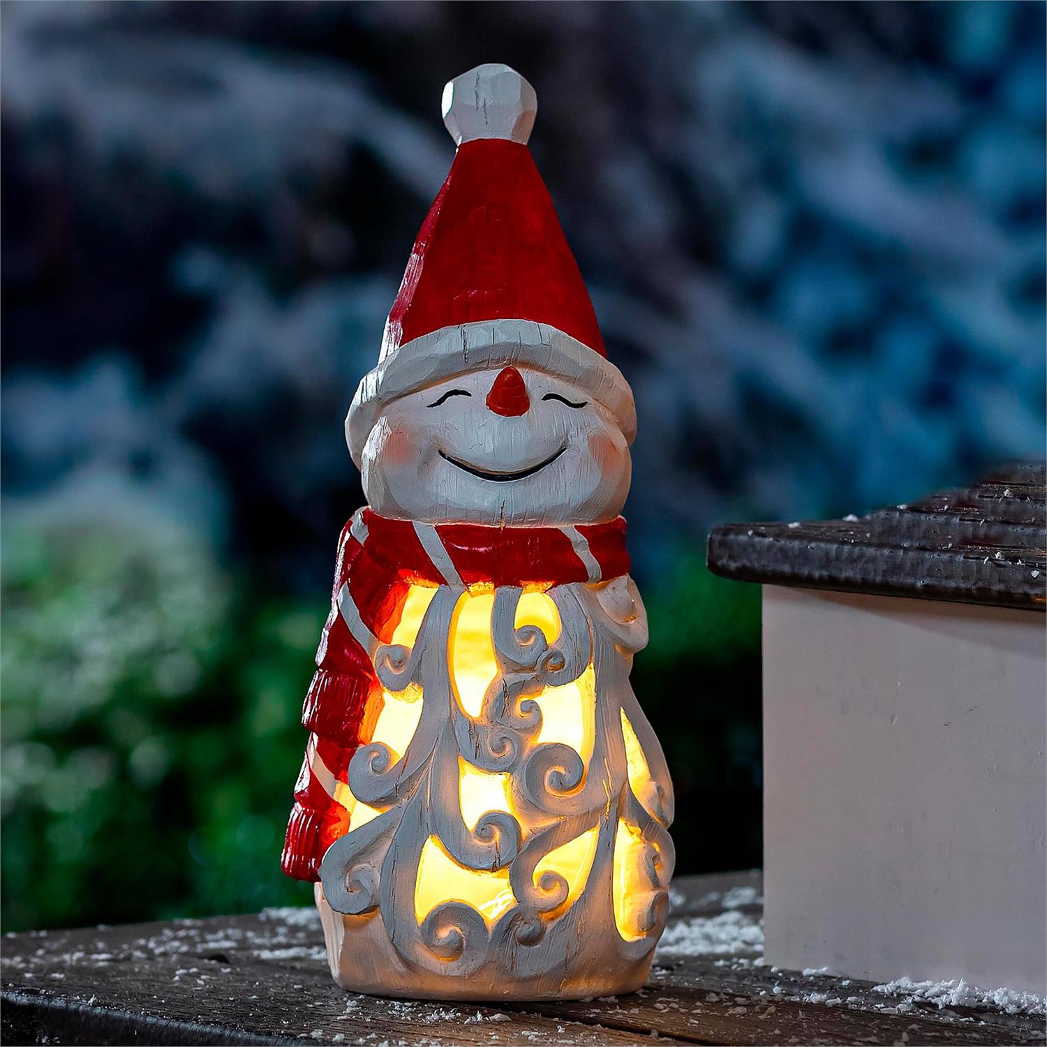 Snowman Garden LED Statue – High Cotton Decor